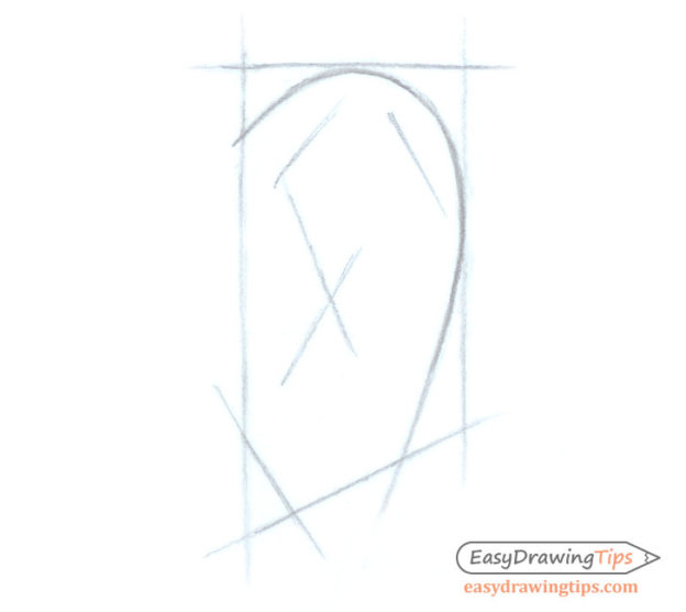 How to Draw an Ear Step by Step - Side View