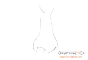 How to Draw & Shade a Nose in Three Quarter View
