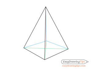 How to Draw a Pyramid in Two Point Perspective - EasyDrawingTips