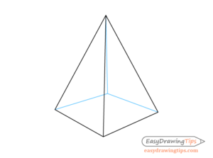 How to Draw a Pyramid in Two Point Perspective - EasyDrawingTips