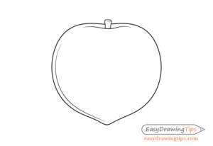 How to Draw a Peach Step by Step Tutorial - EasyDrawingTips
