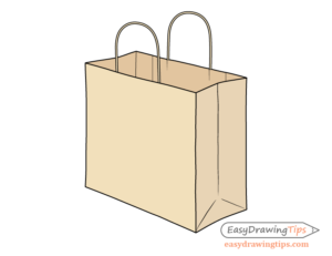 How to Draw a Shopping Bag Step by Step - EasyDrawingTips