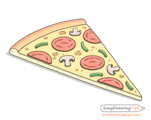 How to Draw a Pizza Slice in 6 Steps - EasyDrawingTips