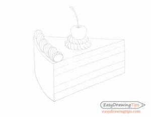 How to Draw a Cake Slice in 10 Steps - EasyDrawingTips