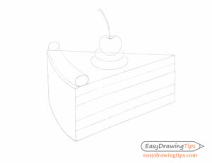 How to Draw a Cake Slice in 10 Steps - EasyDrawingTips